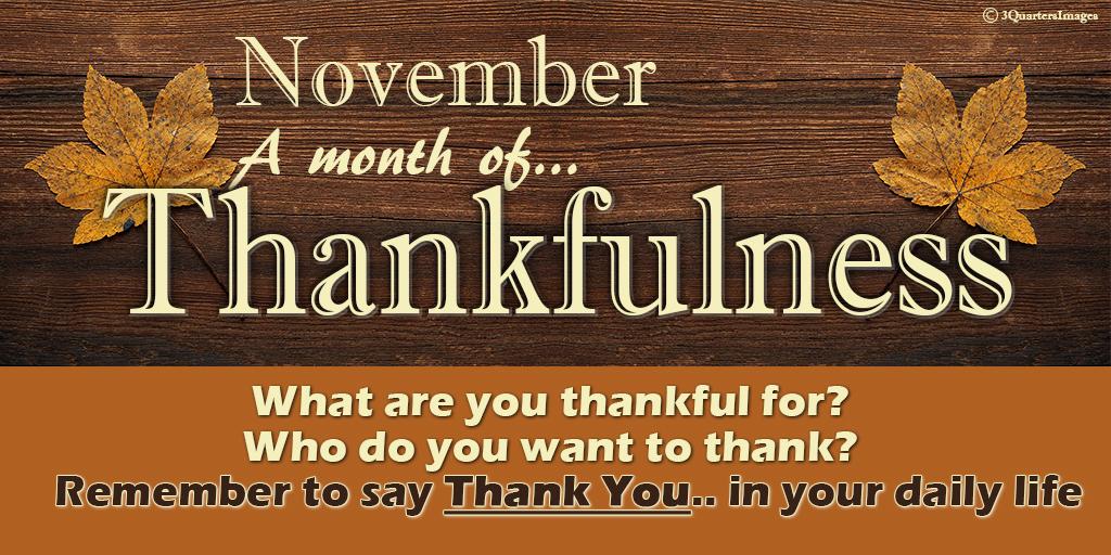 November Thankful Month Quotes